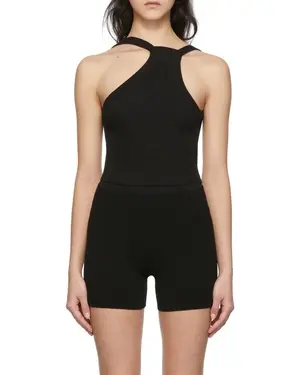 Jacquemus Asymmetric Knitted Crop Top