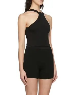 Jacquemus Asymmetric Knitted Crop Top