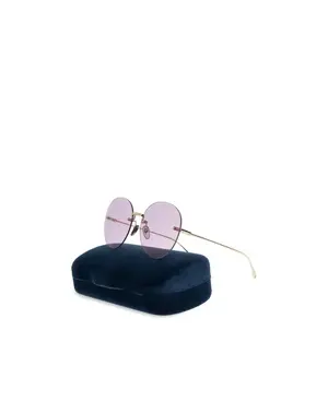 Gucci Round Frame Sunglasses - Purple