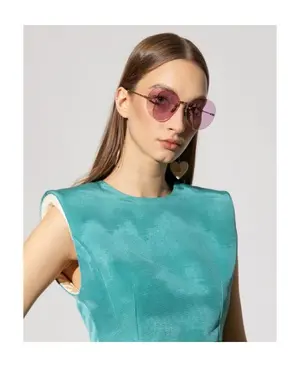 Gucci Round Frame Sunglasses - Purple