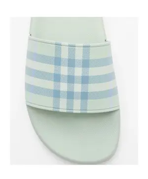 Burberry Check Slides - Haimolv