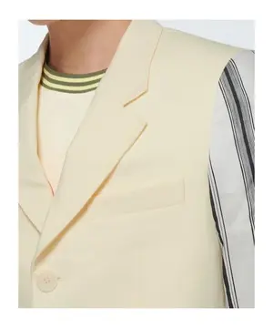 WALES BONNER Malick Cotton And Linen Blazer