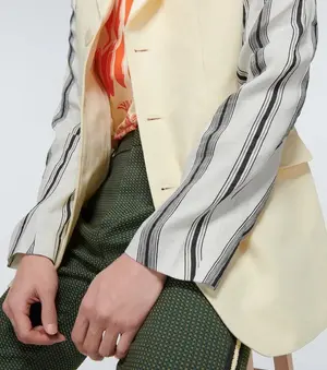 WALES BONNER Malick Cotton And Linen Blazer