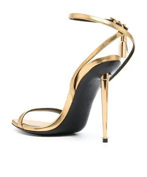 TOM FORD Laminated Padlock Pointy Sandals