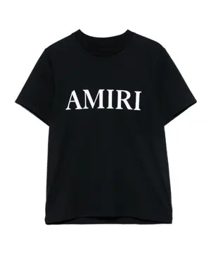 Amiri Logo Printed Crewneck T-shirt - Black