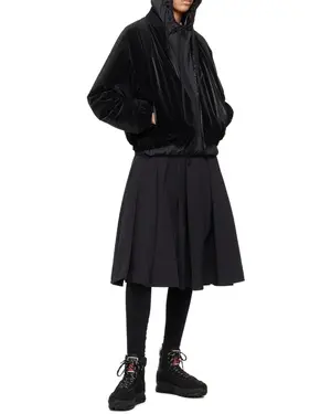 Moncler Auxonne Logo Patch Hooded Jacket - Black