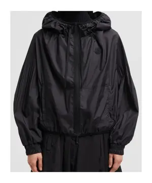 Moncler Auxonne Logo Patch Hooded Jacket - Black