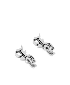 Balenciaga Logo Engraved Earrings