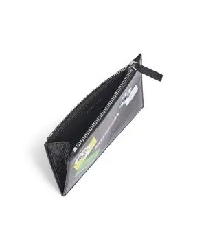 Balenciaga Stickers Printed Zipped Cardholder
