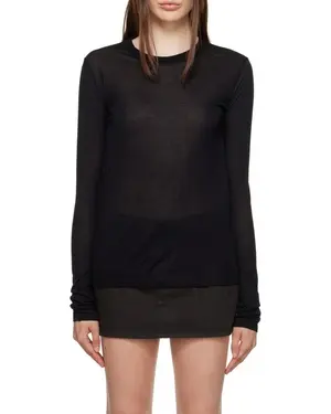 BASERANGE Long-sleeve Lyocell T-shirt - Black