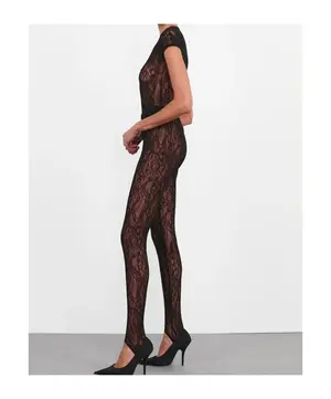 Wardrobe.NYC Lace Stirrup Leggings