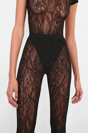 Wardrobe.NYC Lace Stirrup Leggings