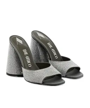 Attico Luz Crystal-embellished Leather High-heeled Sandals