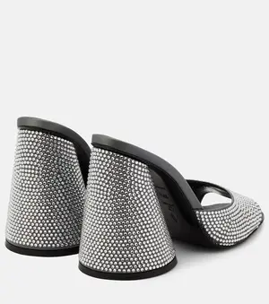 Attico Luz Crystal-embellished Leather High-heeled Sandals