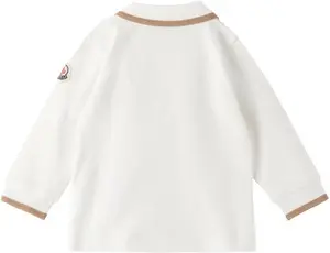 Moncler Teddy Bear Embroidered Long-sleeved Polo Shirt