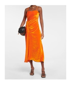 Proenza Schouler Ruched Velvet Midi Dress