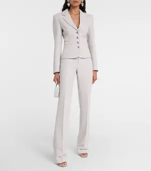 Alessandra Rich Sequined Mid-rise Straight Pants