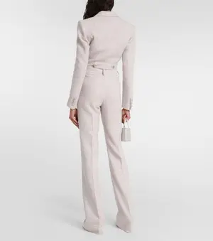 Alessandra Rich Sequined Mid-rise Straight Pants