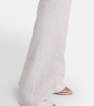 Alessandra Rich Sequined Mid-rise Straight Pants
