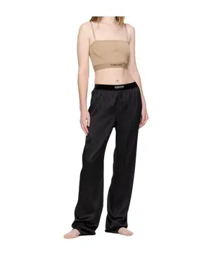 TOM FORD Straight Neckline Jacquard Logo Crop Top