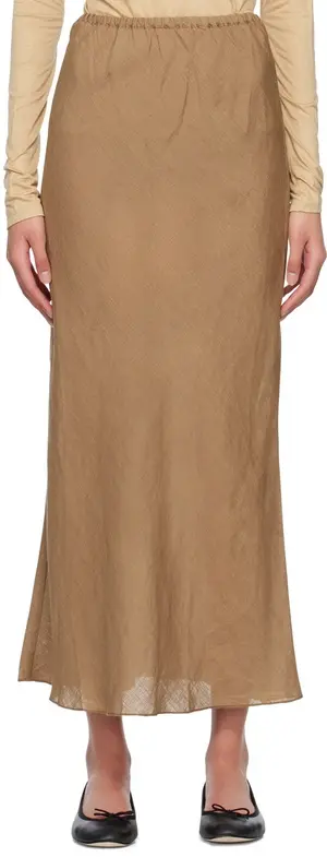 BASERANGE Dydine Linen Maxi Skirt