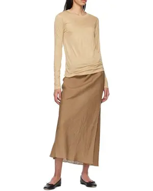 BASERANGE Dydine Linen Maxi Skirt