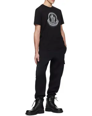 Moncler Gradient Logo Printed Crewneck T-shirt