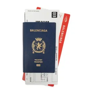 Balenciaga Passport 2 Tickets Long Wallet - Blue
