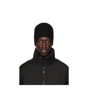 DIESEL® K-coder-fully B Logo Embroidered Beanie - Black