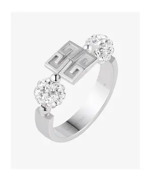 Givenchy 4g Ring In Metal With Crystals
