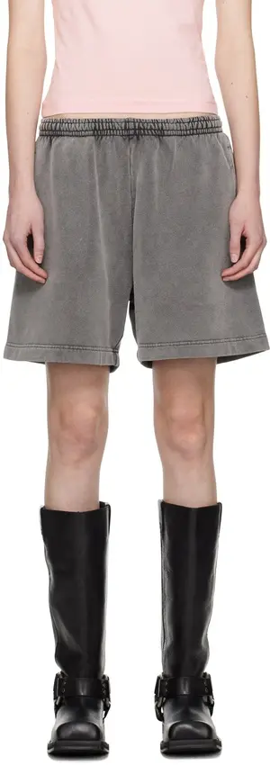 Acne Studios Faded Effect Cotton Shorts