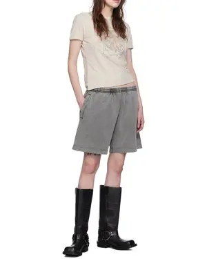 Acne Studios Faded Effect Cotton Shorts