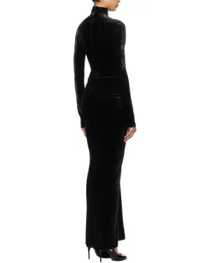 Alaïa Draped Velvet Dress