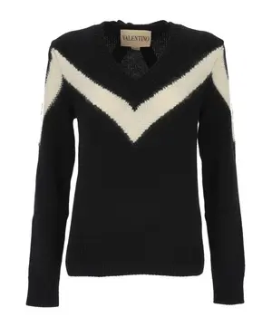 Valentino Garavani Long-sleeved V-neck Sweater