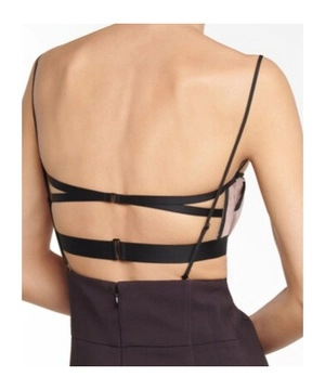 NENSI DOJAKA Cutout Mesh-paneled Minidress