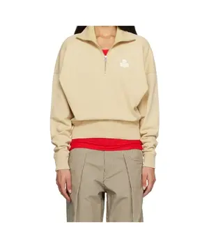 Isabel Marant Étoile Ross Half-zip Sweatshirt - Nude