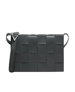 Bottega Veneta Bottega Veneta Maxi Cassette Cross Body Bag Stone Grey