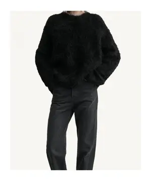 TOTEME Crew Neck Long-sleeved Sweater - Black