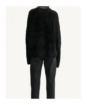TOTEME Crew Neck Long-sleeved Sweater - Black