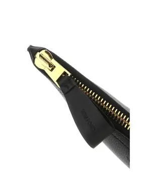 TOM FORD Logo Embossed Zipped Clutch Bag