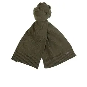 Barbour Logo Knitted Beanie And Scarf Combination