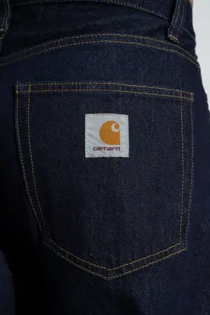 Carhartt Work In Progress Logo Patch Wide Leg Jeans