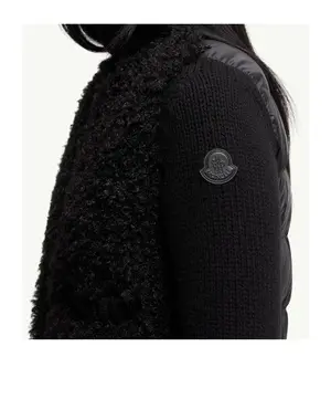 Moncler Padded Wool Teddy Cardigan