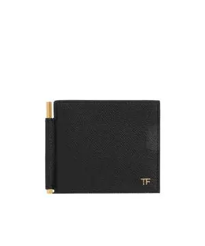 TOM FORD Logo Plaque Bi-fold Cardholder - Black