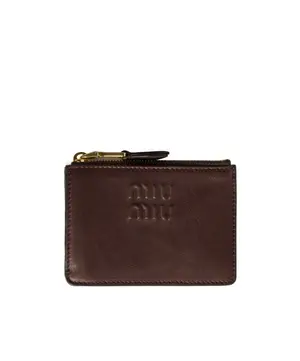 Miu Miu Nappa Leather Card Holder - Black