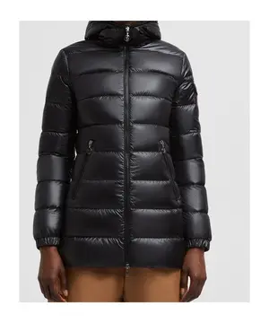 Moncler Glements Hooded Mid-length Down Jacket