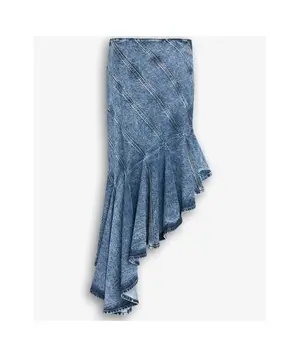 Alaïa Denim Spiral Skirt