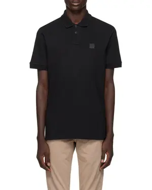 Hugo Boss Logo Patch Short Sleeved Polo Shirt - Black