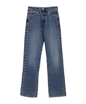 Paloma Wool Studded Straight-leg Denim Pants - Crowd Blue