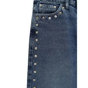 Paloma Wool Studded Straight-leg Denim Pants - Crowd Blue